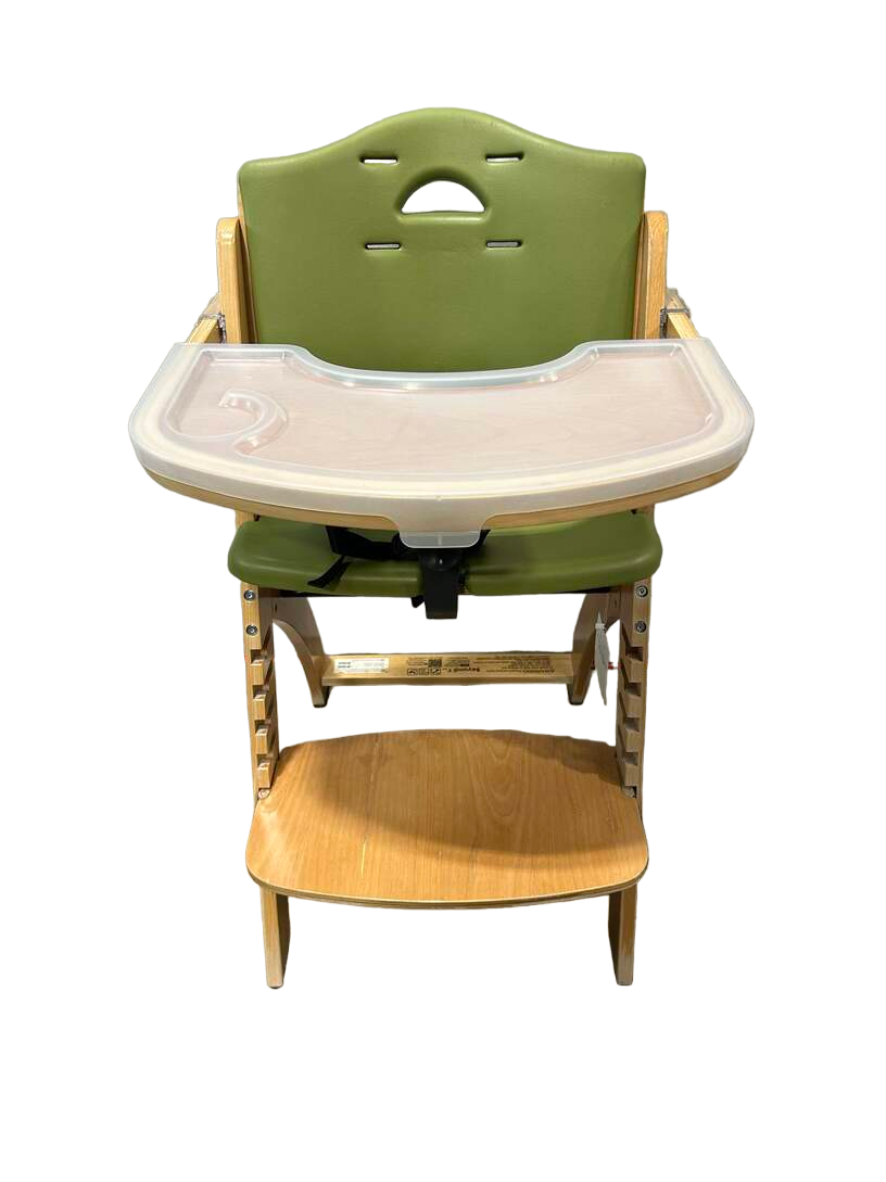 Abiie Beyond Junior Y Wooden High Chair, Natural/Green — GoodBuy Gear