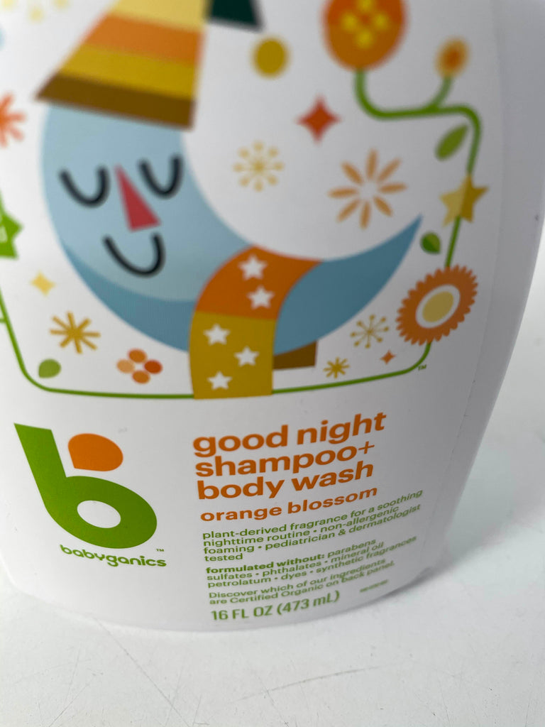 BabyGanics Goodnight Shampoo+Body Wash, Orange Blossom