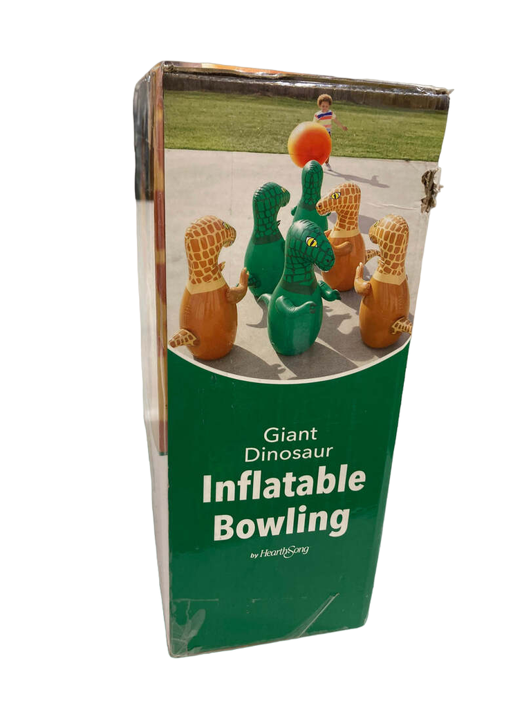 Hearth Song Giant Inflatable Dinosaur Bowling Set