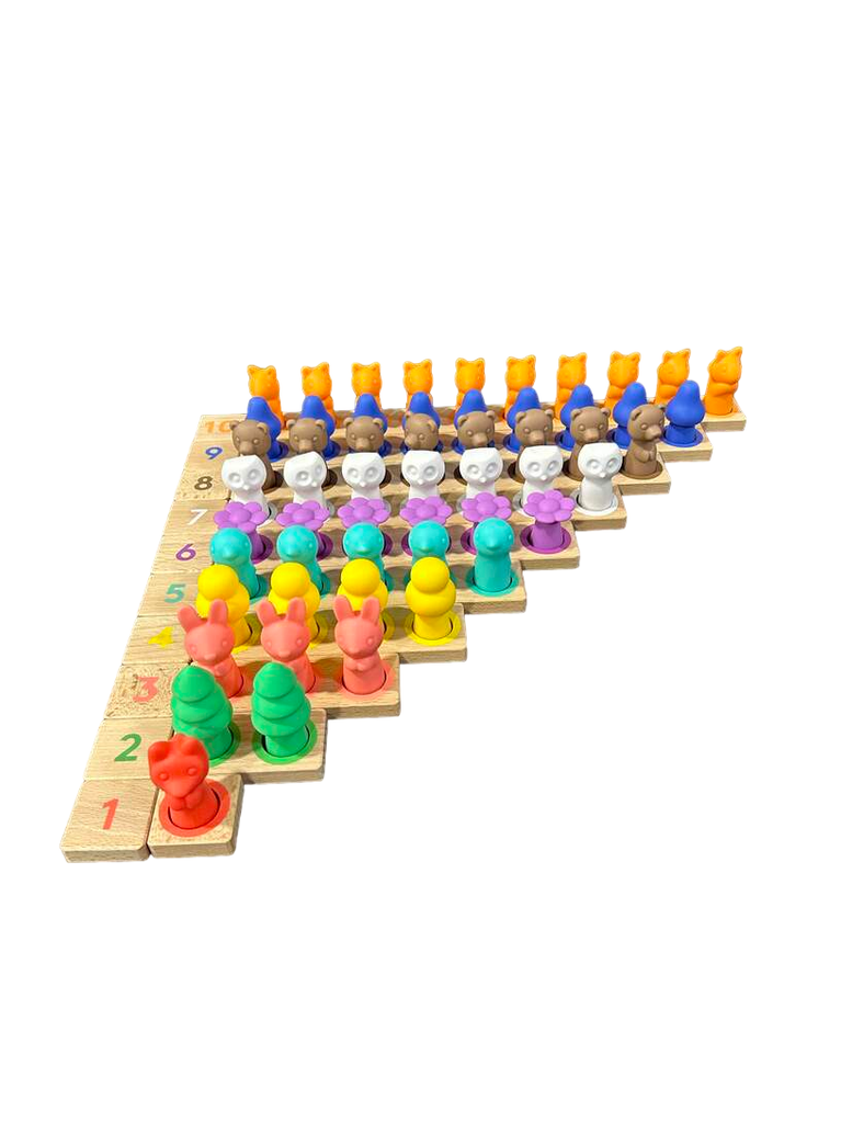 Lovevery Montessori Math Bars And Number Tiles With Counters