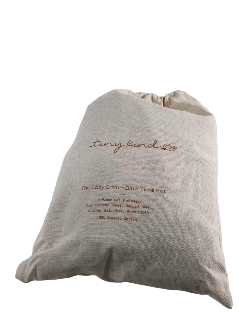 Tiny Kind Cozy Critter Bath Time Set 4 Piece, Taupe Bear — GoodBuy Gear