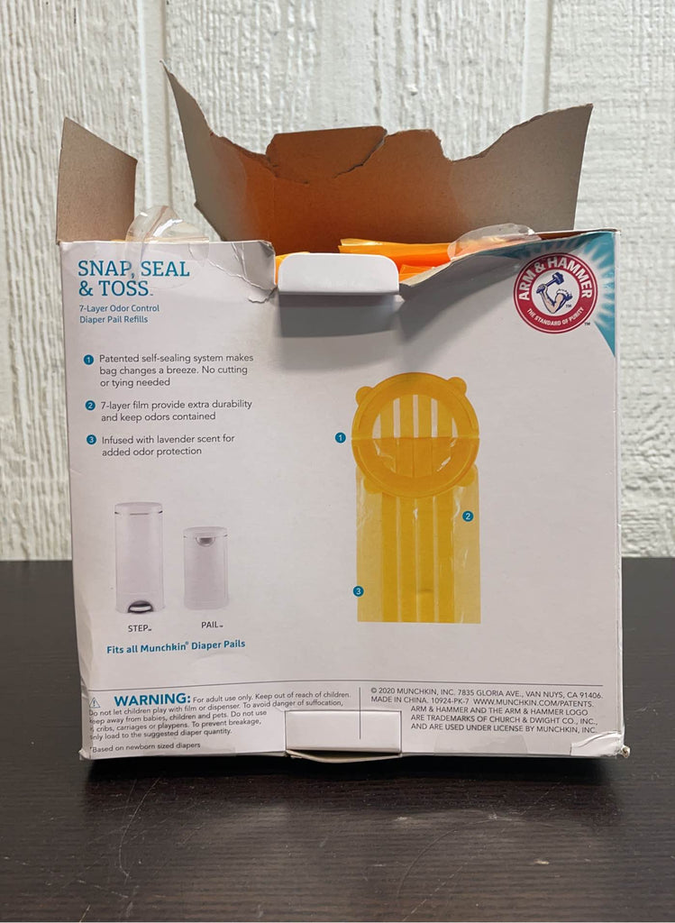 Munchkin Arm & Hammer Snap, Seal & Toss Diaper Pail Refills