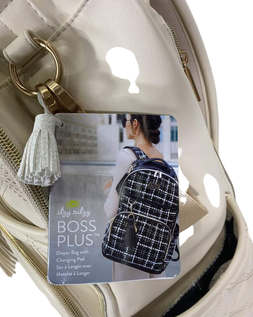 Itzy Ritzy Boss Plus Backpack Diaper Bag, Milk and Honey