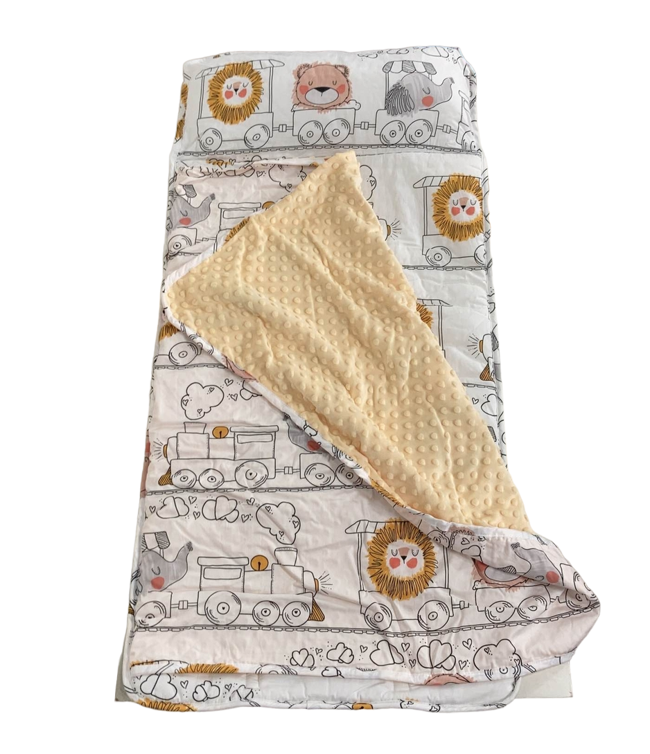 JumpOff Jo Little Jo’s Toddler Nap Mat, Zoo Train — GoodBuy Gear