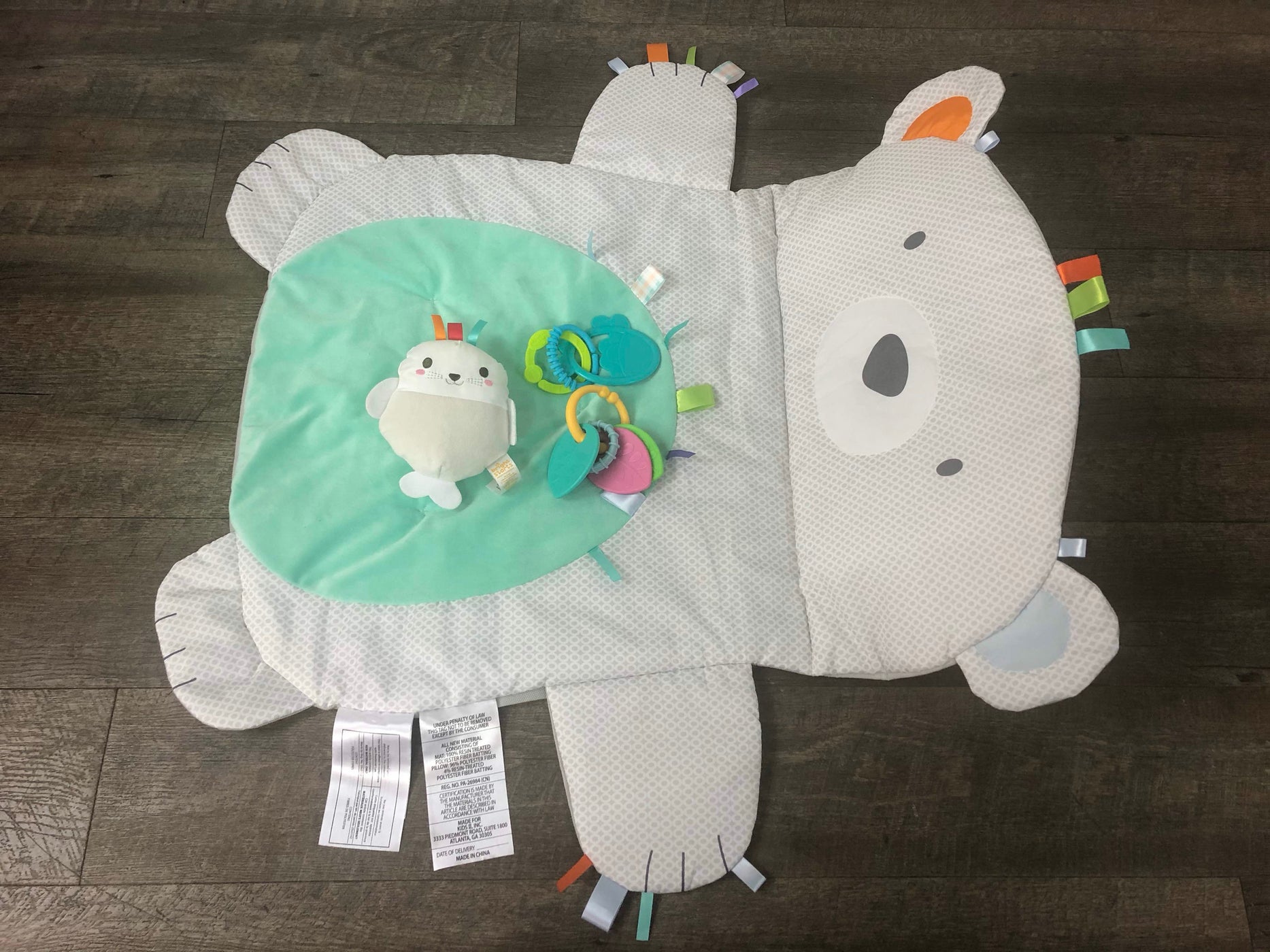 Bright Starts Tummy Time Prop & Play Mat, Bear — GoodBuy Gear