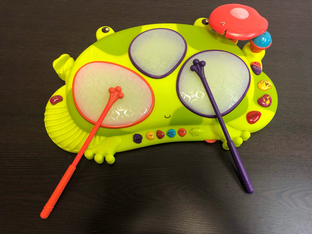 B. toys Frog Drum Ribbit-tat-tat