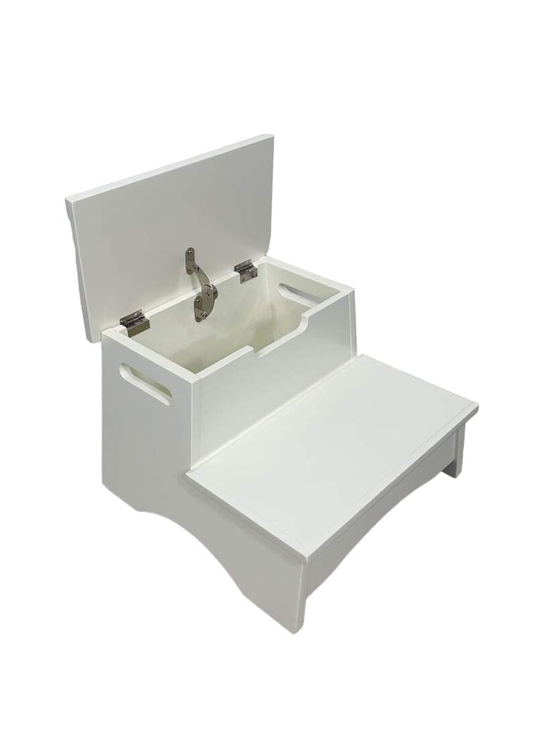 Pottery Barn Kids Storage Step Stool, White