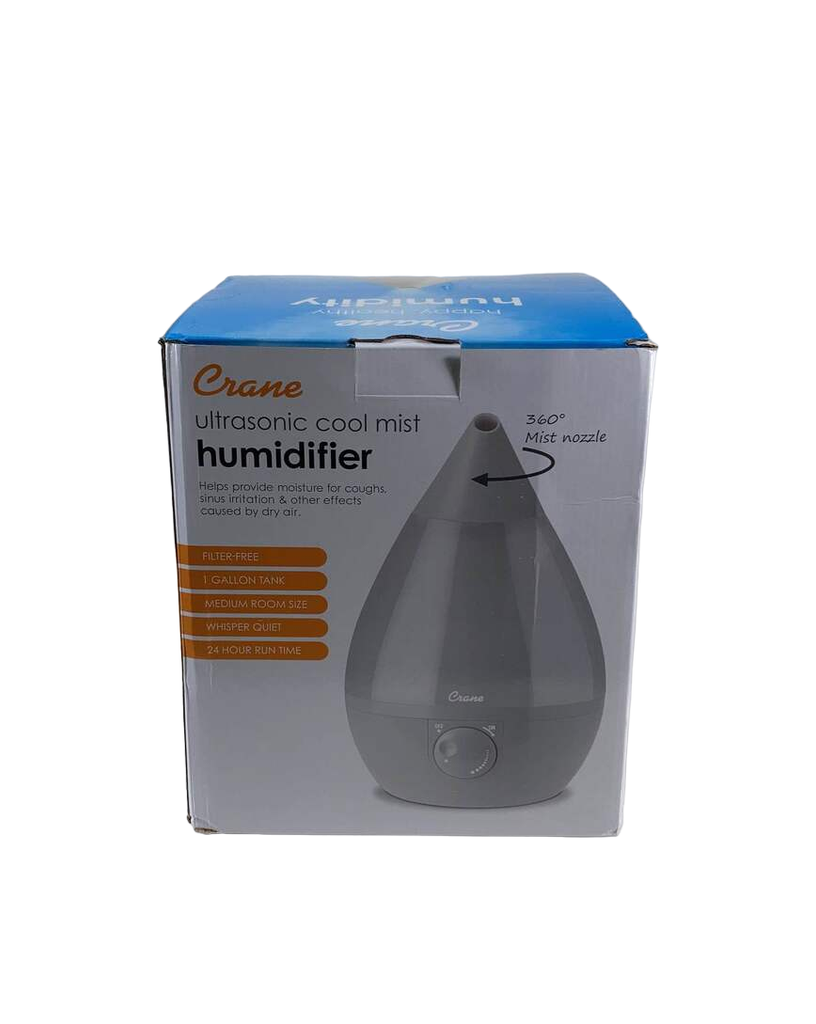 Crane Ultrasonic Cool Mist Humidifier, Grey