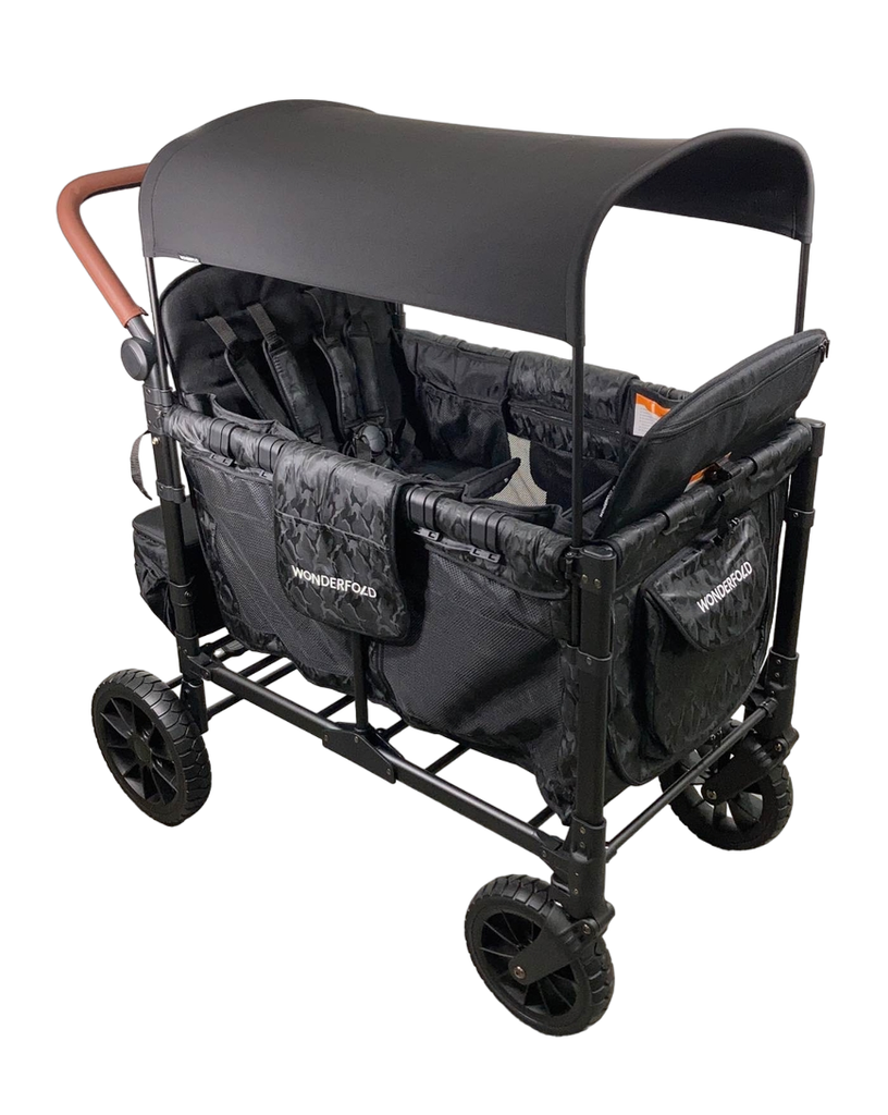 Wonderfold W4 Luxe Quad Stroller Wagon, 2023, Elite Black Camo