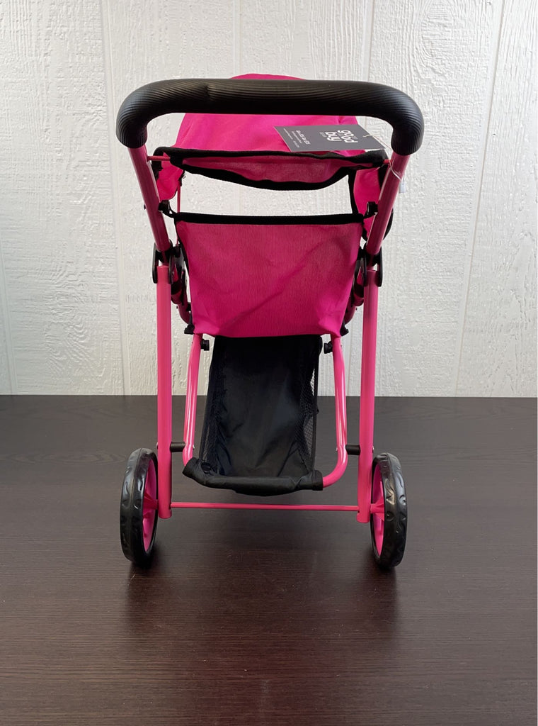 Precious Toys Foldable Jogger Doll Stroller, Hot Pink