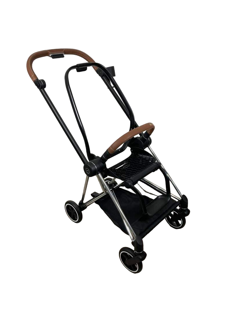 Cybex MIOS Stroller Frame, 2019, Chrome With Brown Details — GoodBuy Gear