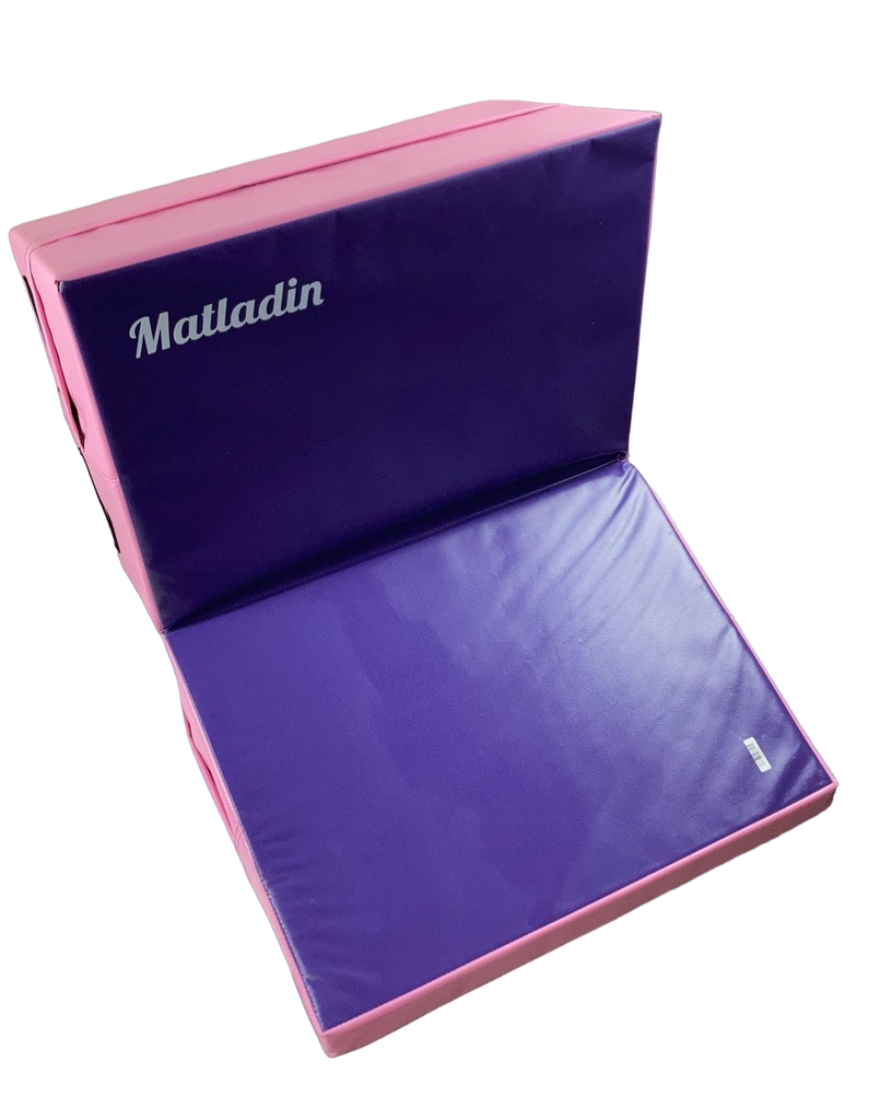 Matladin Incline Wedge Gymnastics Mat, 33”x24”x14” Purple/Pink