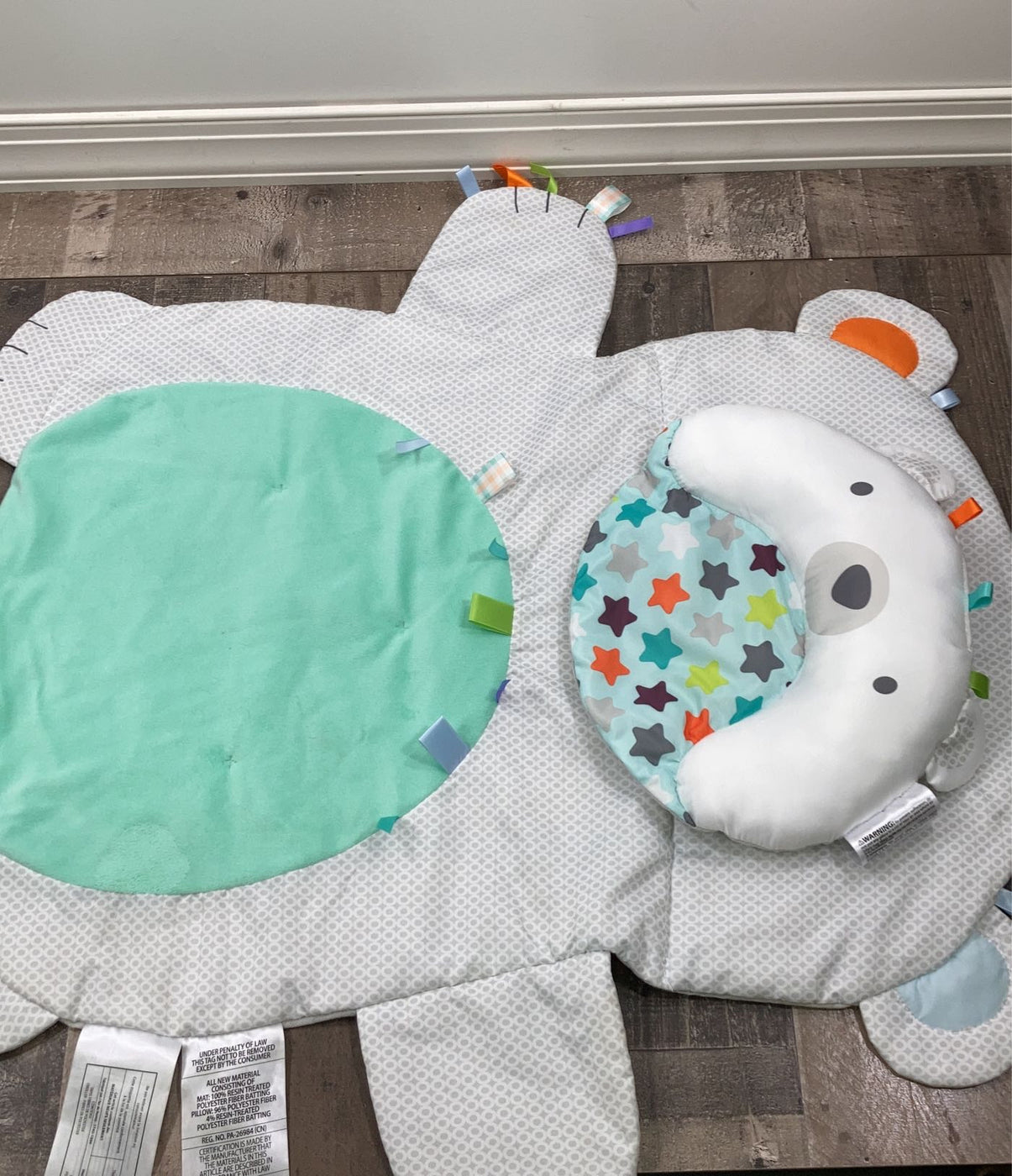 Bright Starts Tummy Time Prop & Play Mat, Bear — GoodBuy Gear