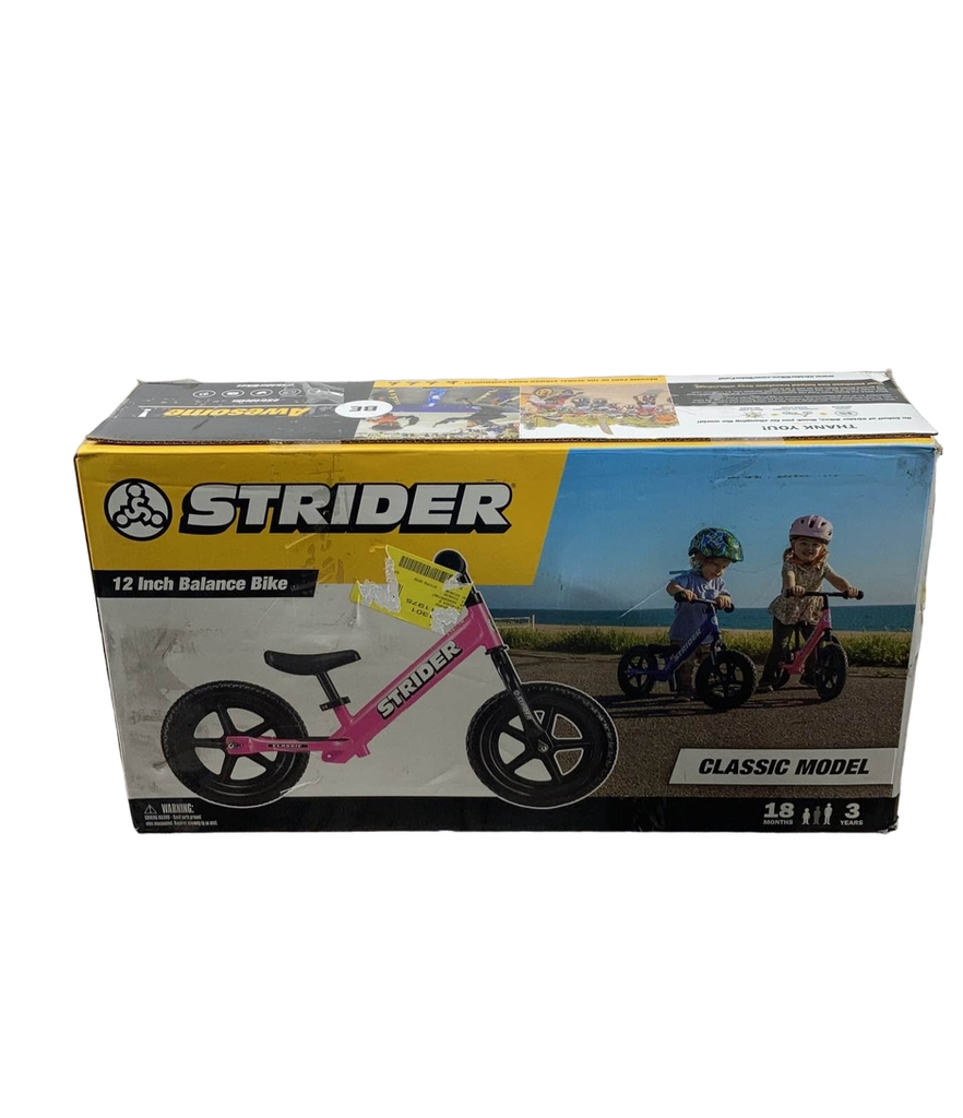 Strider Balance Bike 12” Classic, Pink
