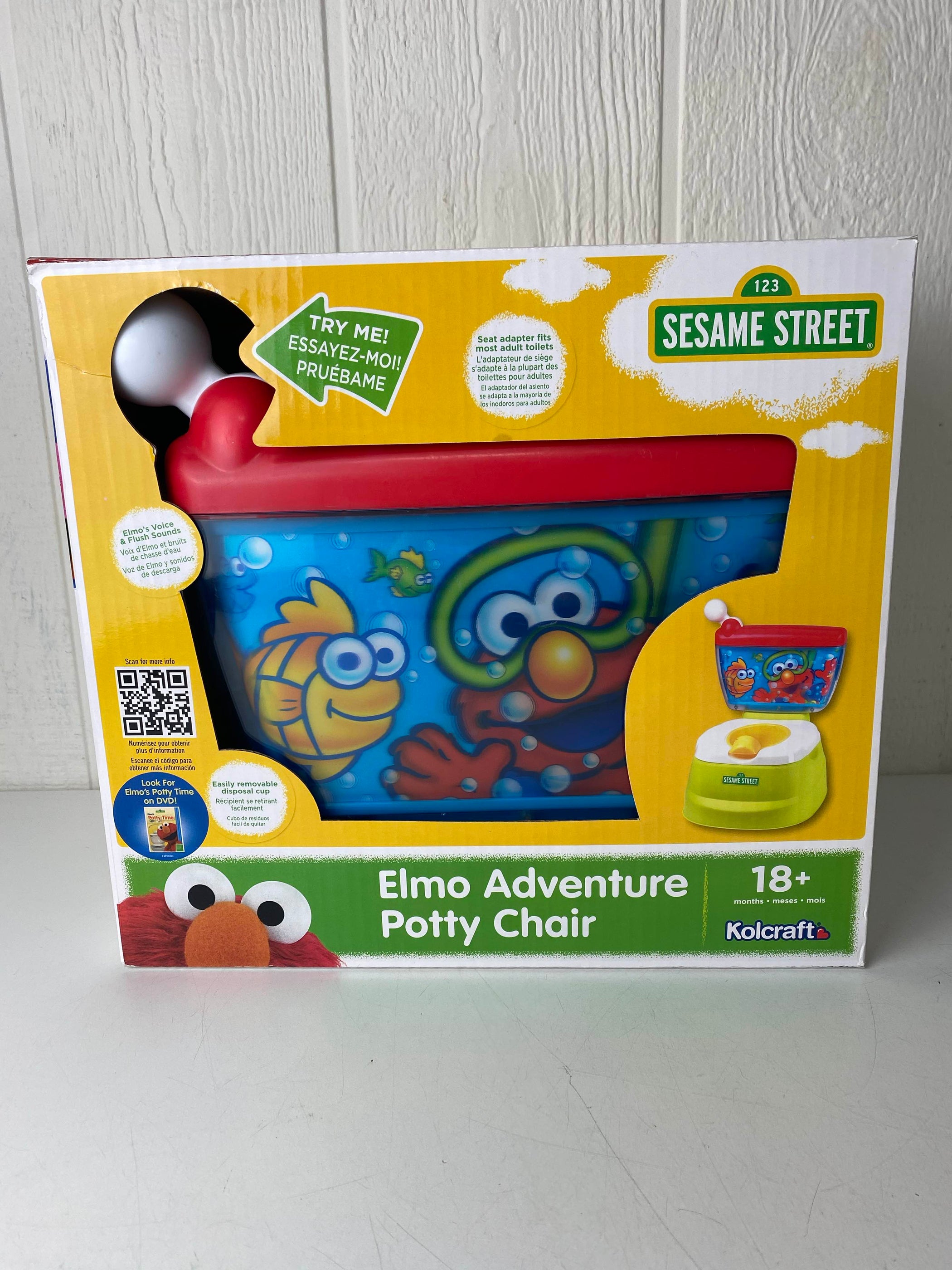 Kolcraft Sesame Street Elmo Adventure Potty Training Chair With Toilet ...