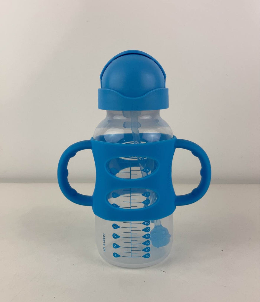Dr. Brown's Milestones Sippy Straw Bottle, 9oz, Wide-Neck, Blue