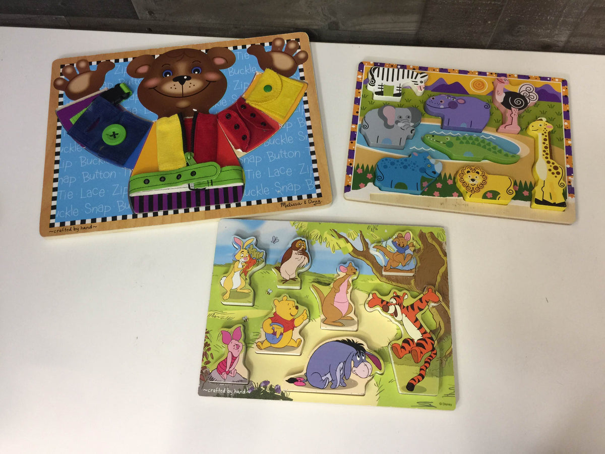 BUNDLE Toddler-Preschool Wooden Puzzles — GoodBuy Gear