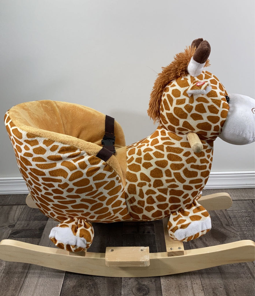 Kinsuite Ride-On Rocking Wooden Horse Style, Giraffe