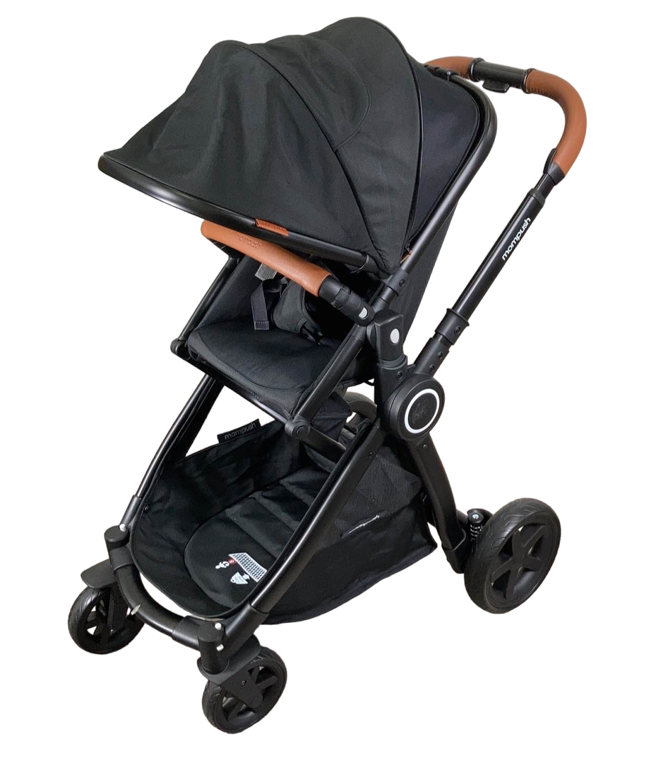 Mompush Ultimate 2 Baby Stroller, Black with Black Frame, 2023 ...