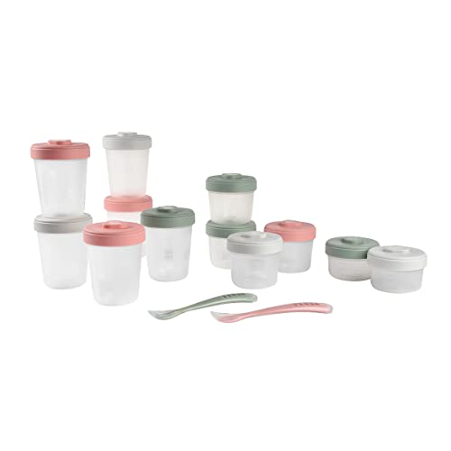 Beaba First Stage 12 Piece Food Storage Containers, Eucalyptus ...