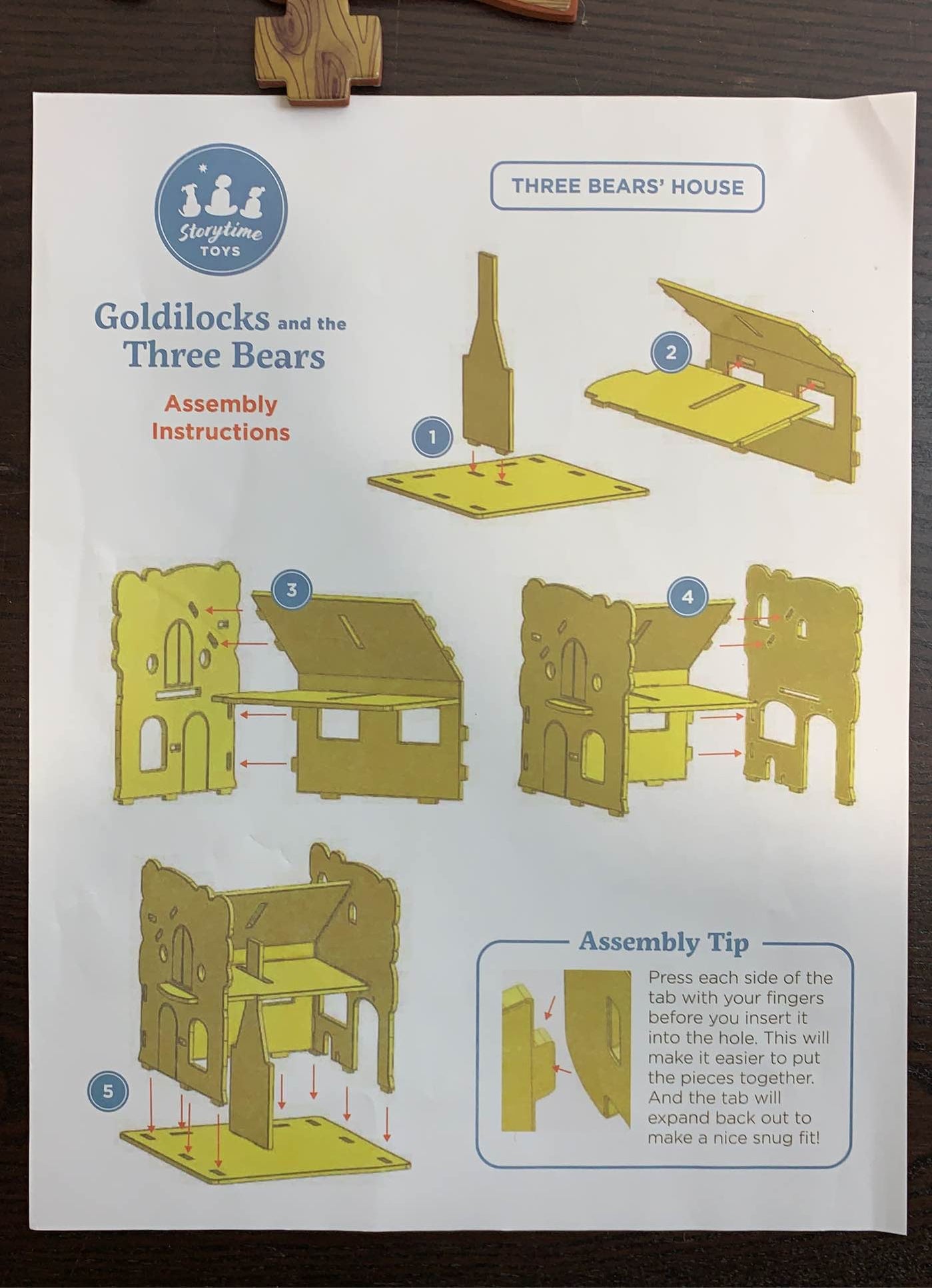 Storytime Toys Goldilocks And The Three Bears Book And Playset ...