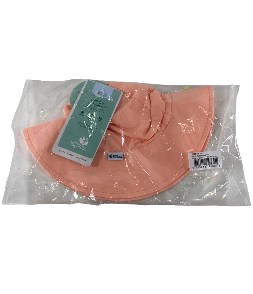 Green Sprouts UPF 50+ Eco Brim Hat, Coral