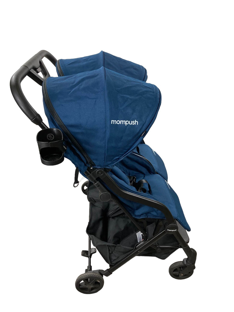 Mompush Lithe Double Stroller, Navy, 2021