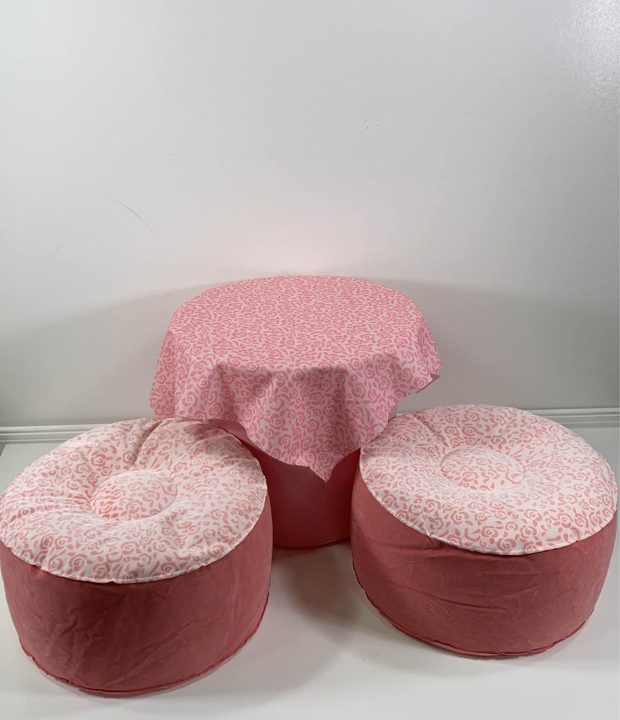 Playskool Rose Petal Cottage Table And Chairs Set