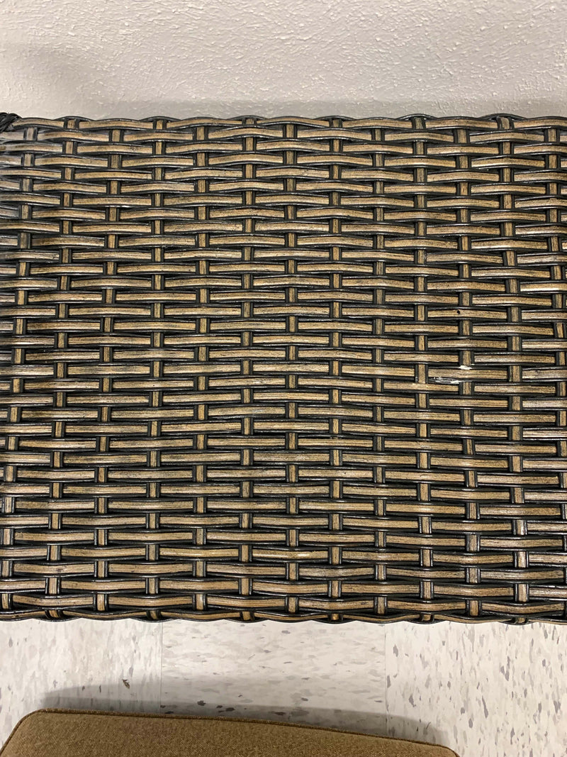 Pier One Wicker Chair and Ottoman