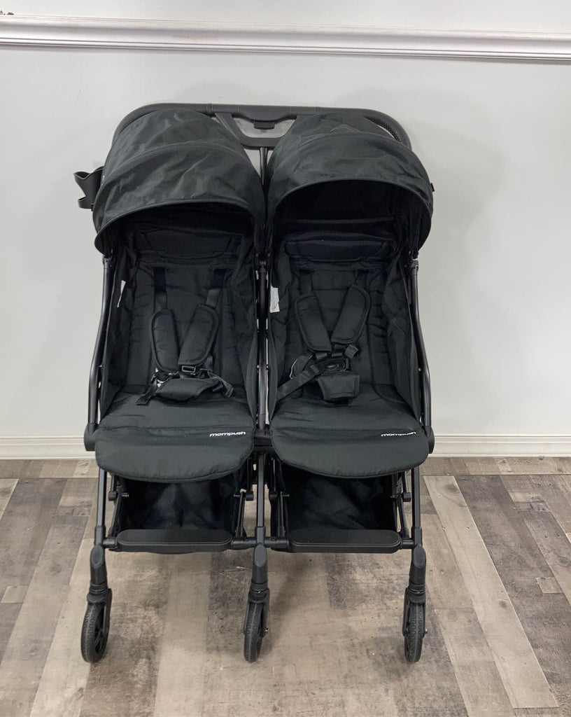 Mompush Lithe Double Stroller, 2021, Black
