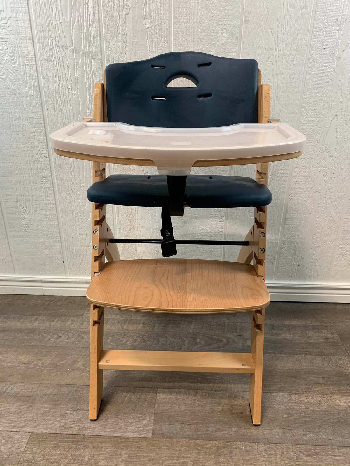Abiie Beyond Junior Y Wooden High Chair, Natural/Black Pearl — GoodBuy Gear