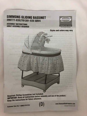 Simmons Kids Deluxe Gliding Bassinet