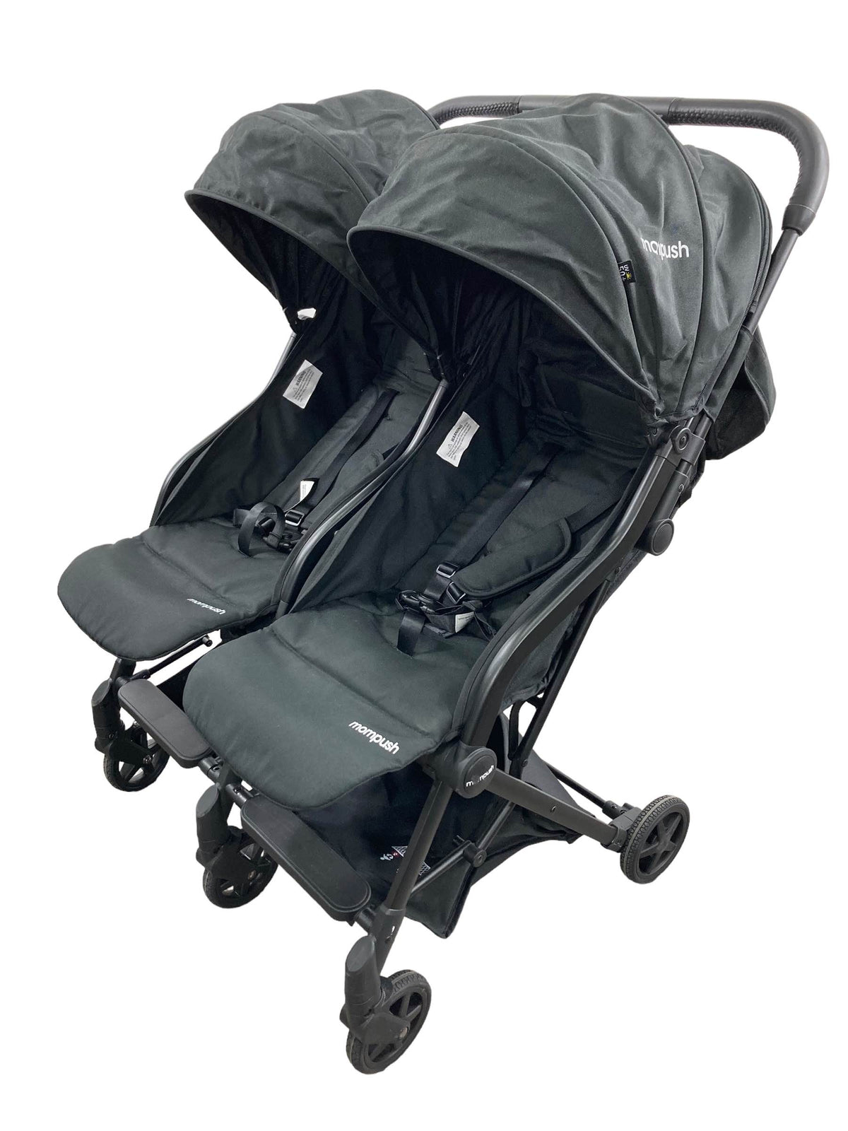 Mompush Lithe Double Stroller, 2021, Black — GoodBuy Gear