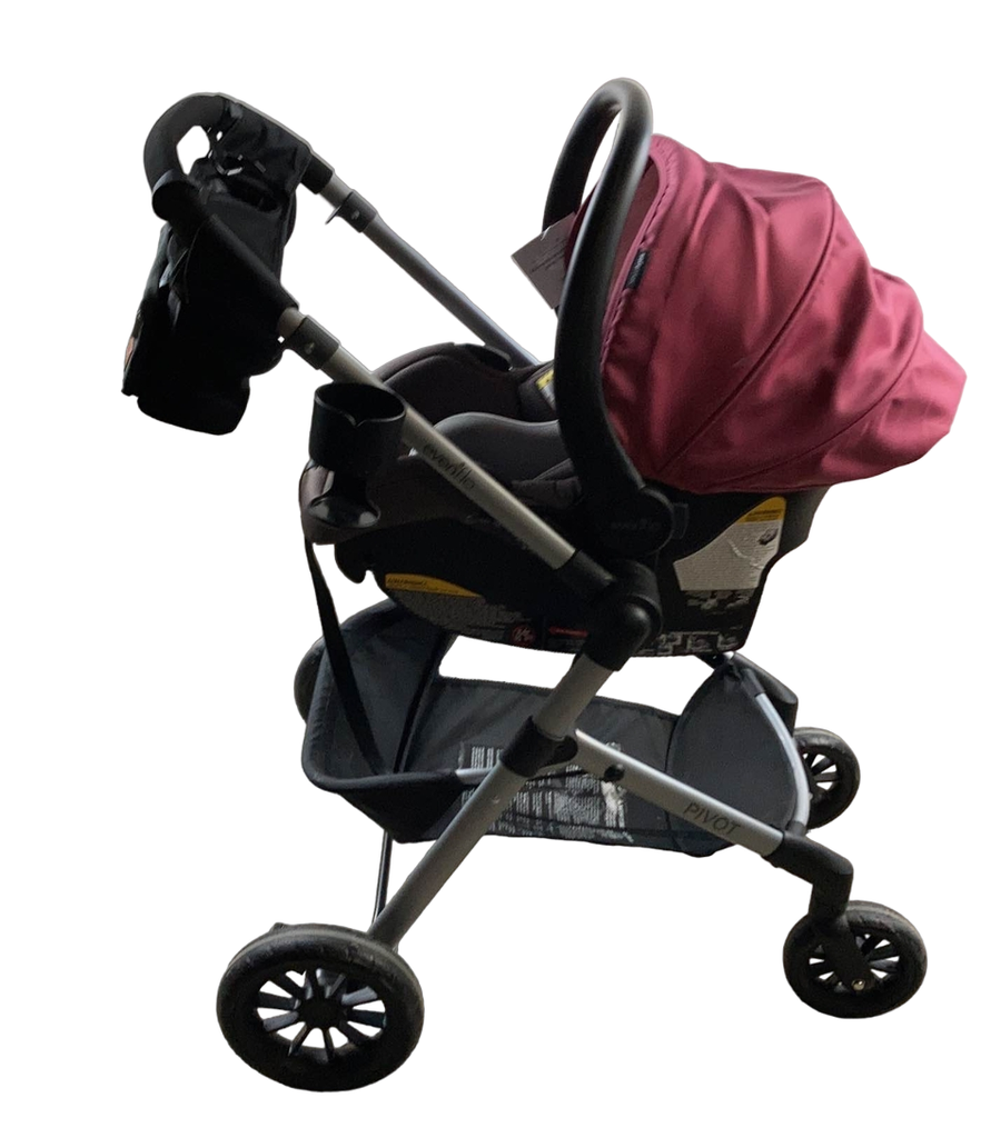 Evenflo Pivot Modular Travel System Stroller, 2022, Dusty Rose