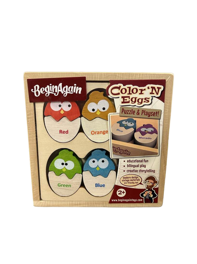BeginAgain Color N Eggs Bilingual Puzzle