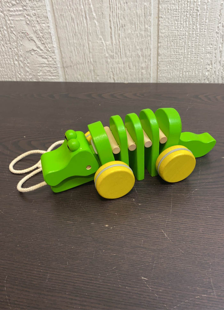 Plan Toys Wooden Dancing Alligator Push And Pull Toy