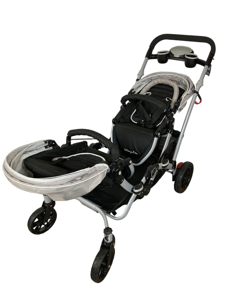 Dream On Me Track Tandem Stroller, 2021, Light Grey