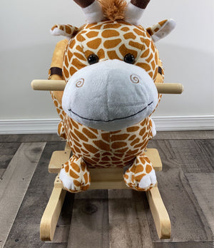 Kinsuite Ride-On Rocking Wooden Horse Style, Giraffe