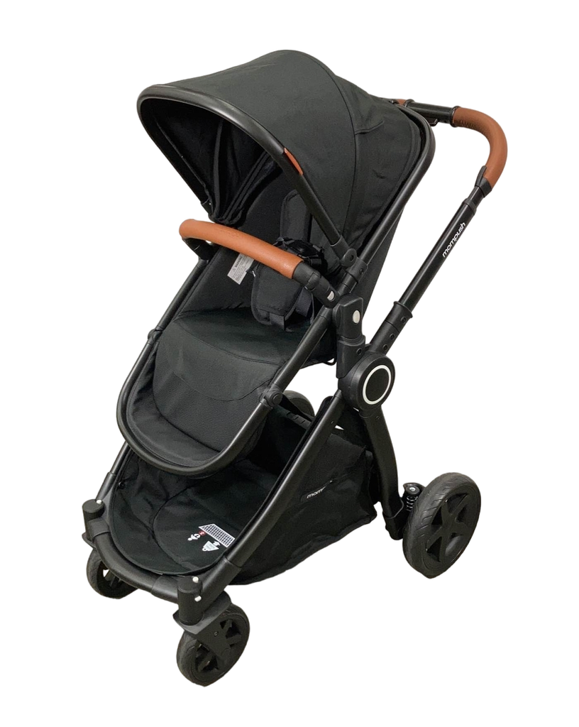 Mompush Ultimate 2 Baby Stroller, 2022, Black with Black Frame