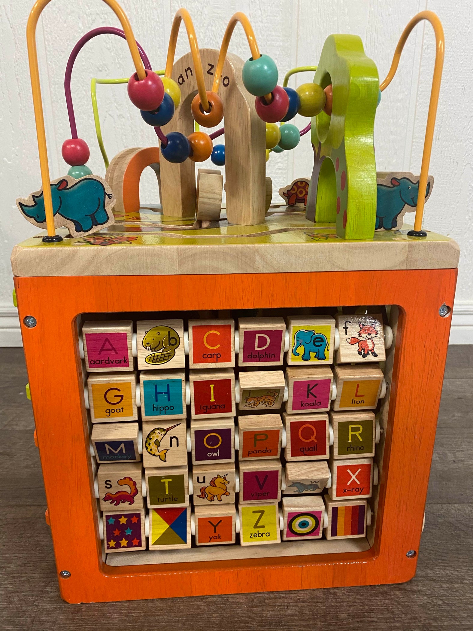 B. Toys Zany Zoo Wooden Activity Cube — GoodBuy Gear