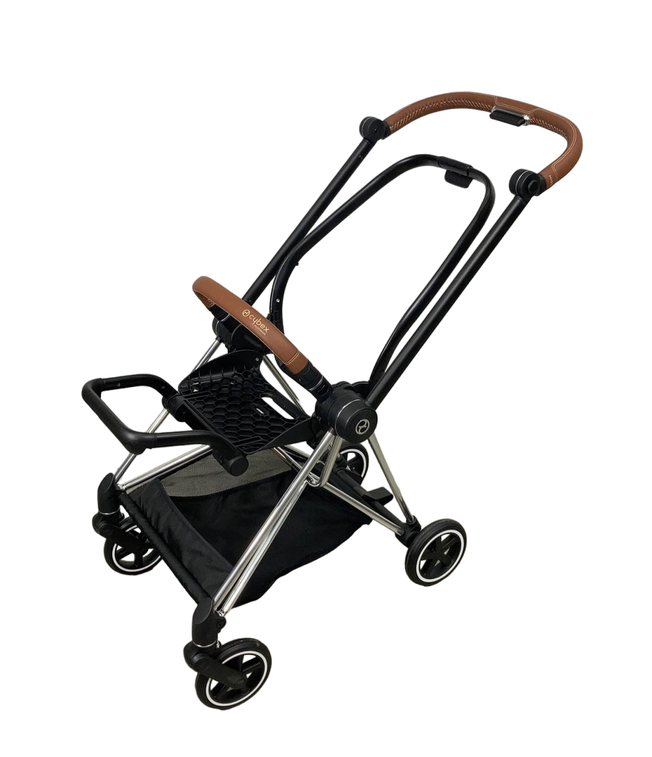 Cybex MIOS Stroller Frame, 2019, Chrome With Brown Details — GoodBuy Gear