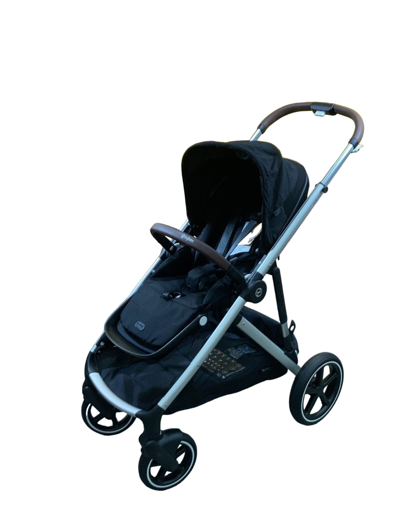 Cybex Gazelle S Modular Stroller, Silver Frame, Moon Black, 2023