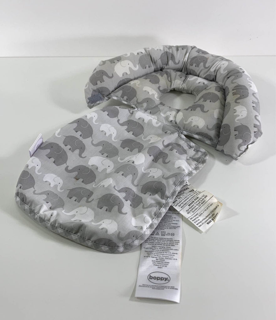 Boppy Noggin Nest Head Support, Gray Elephant Plaid