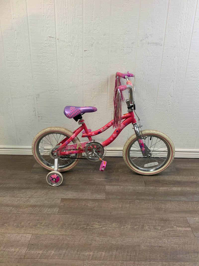 Mattel Barbie 16” Girls Bike With Training Wheels