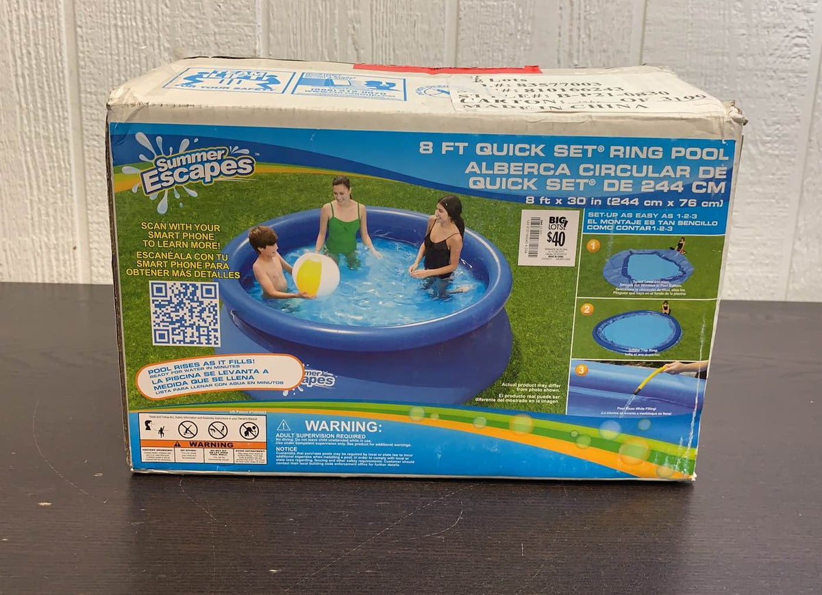 Summer Escapes 8ft Quick Set Ring Pool — GoodBuy Gear