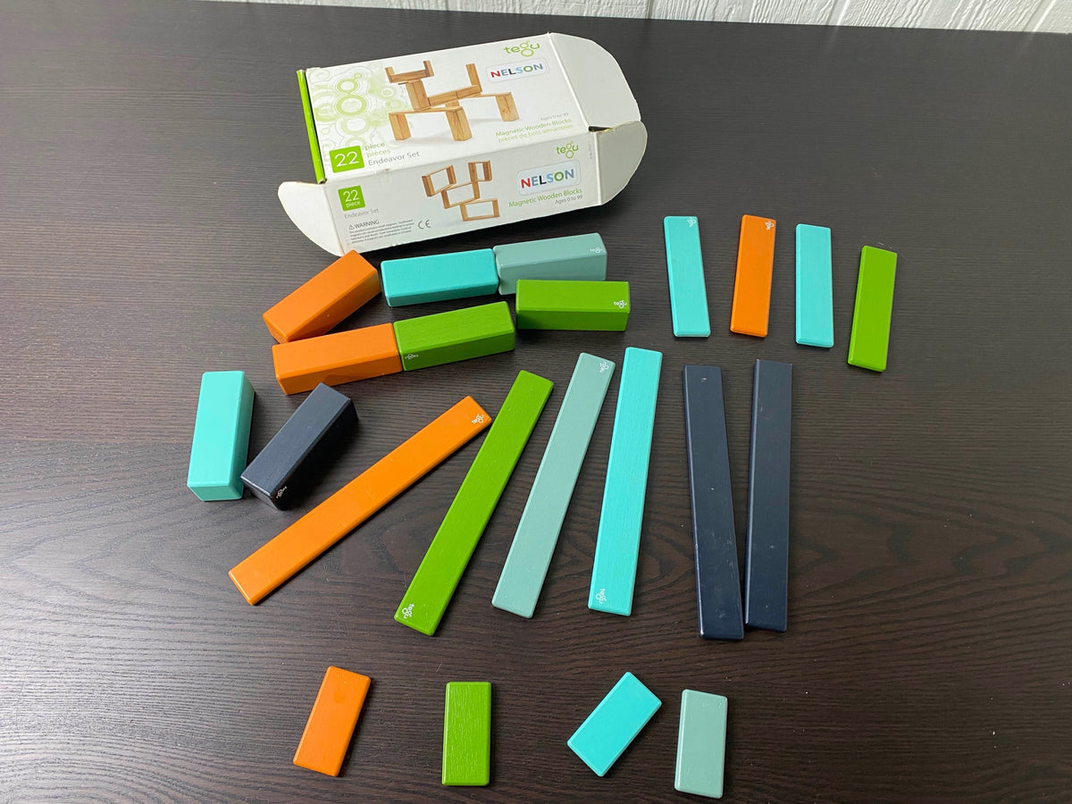 Tegu Magnetic Wood Blocks, 22 Piece Endeavor Set — GoodBuy Gear