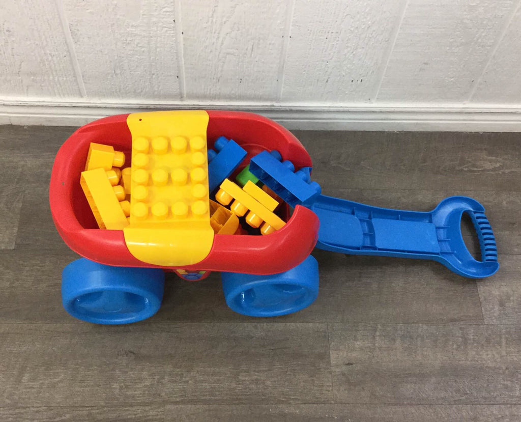 Mega Bloks Block Scooping Wagon With Mega Bloks