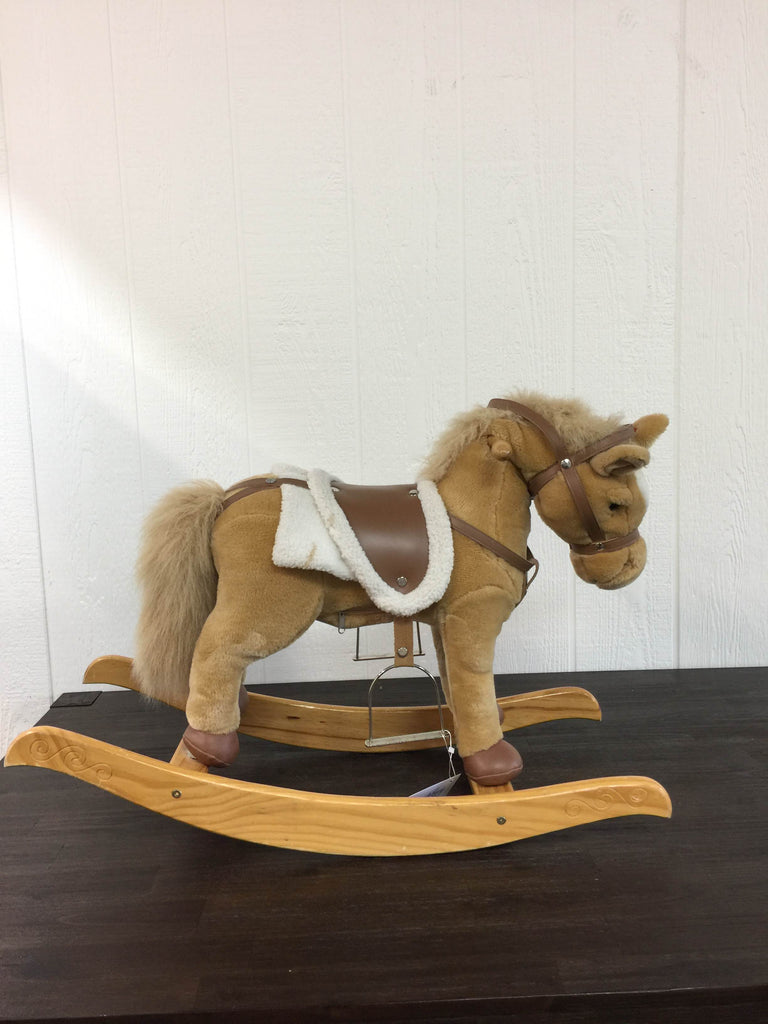 Chrisha Playful Plush Rocking Horse