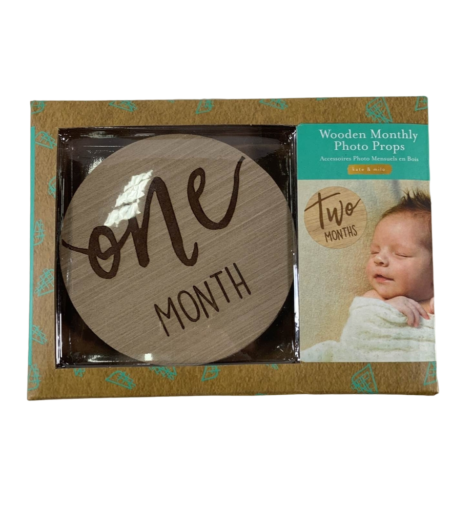 Kate & Milo Wooden Monthly Milestone Markers