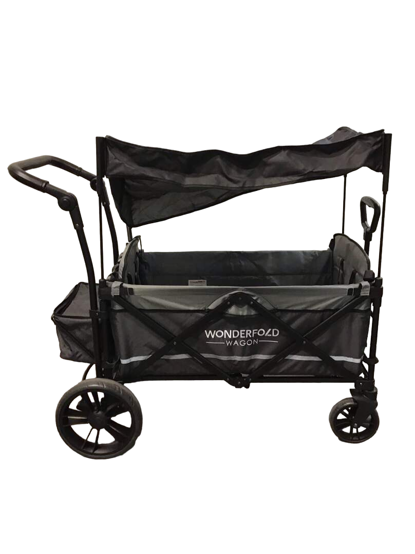 Wonderfold X2 Push + Pull Double Stroller Wagon, 2021, Stone Gray, (Mi ...